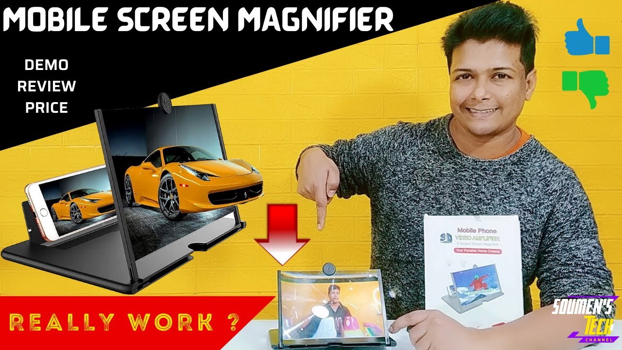 Mobile Screen Magnifier Unboxing, Demo & Review ⚡ Does it really work ...