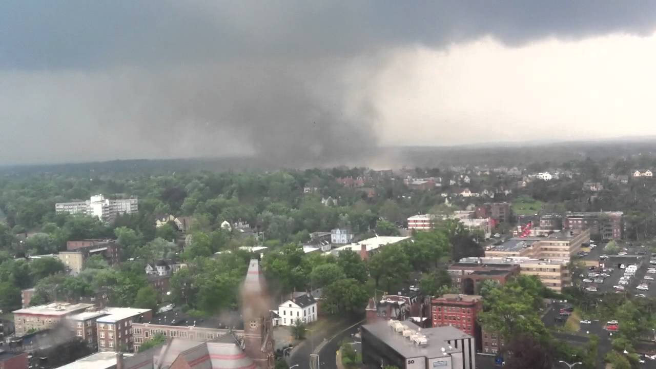 springfield ma tornado from chestnut towers - YouTube