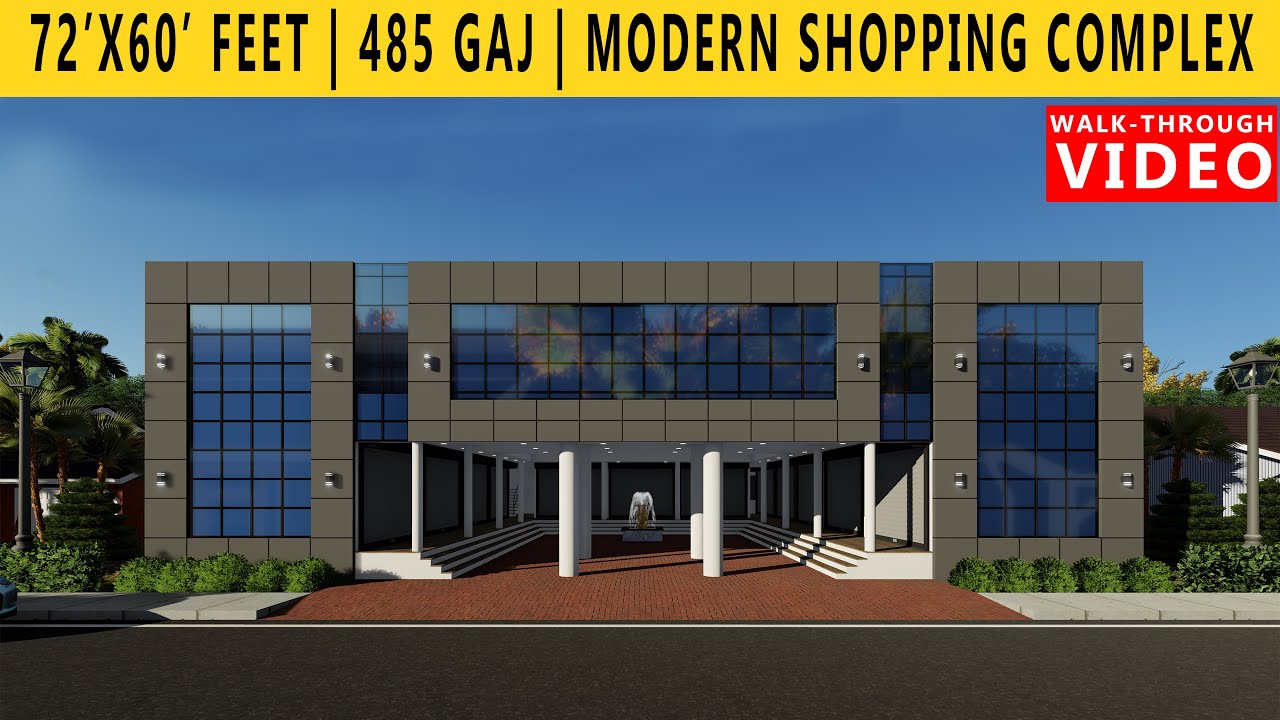 72'x60' FEET SHOPPING COMPLEX PLAN | SHOP DESIGN | 485 GAJ | SOUTH ...