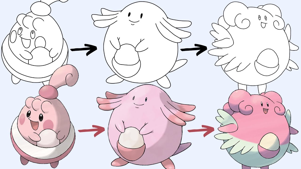 Comment Dessiner LE POKÉMON PTIRAVI LEVEINARD et LEUPHORIE | Pokemon ...