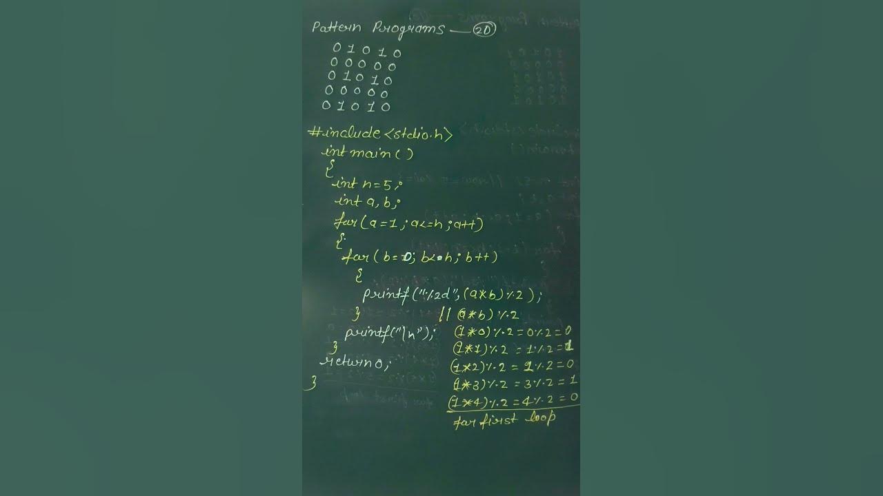 c pattern programs 20 - YouTube