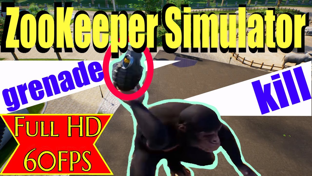 I saw monkey throw a poop but seeing it throw grenade make a bigger mess. ZooKeeper Simulator ...