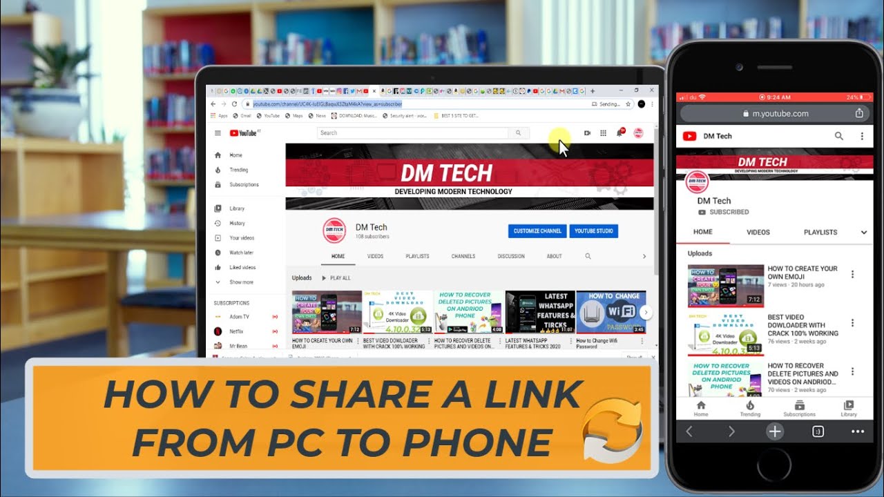 HOW TO SHARE A LINK FROM PHONE TO PC - YouTube