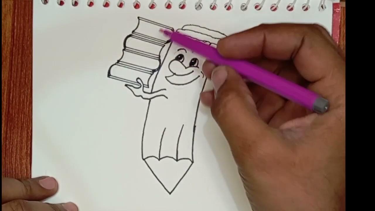 How To Draw A PENCIL Easy | PENCIL Drawing Step By Step Drawing ...