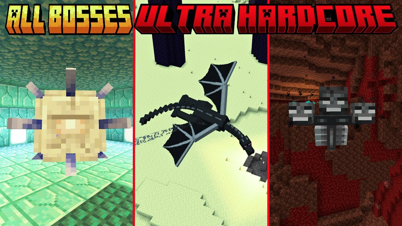 I Beat Every Boss in Minecraft Ultra Hardcore - YouTube