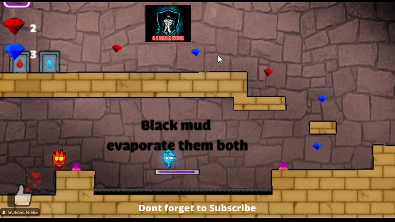 Red boy and blue girl 1 level 1 to 3 completed Gamers zone - YouTube