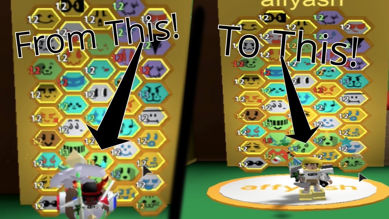 Pro With Noob Gear!!! Bee Swarm Simulator - YouTube