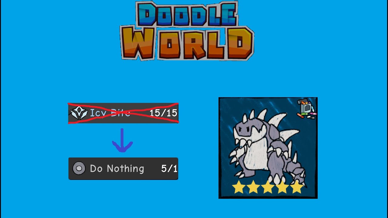 Monolugg lost Icy Bite, but I'm still showcasing it. Doodle World PVP ...