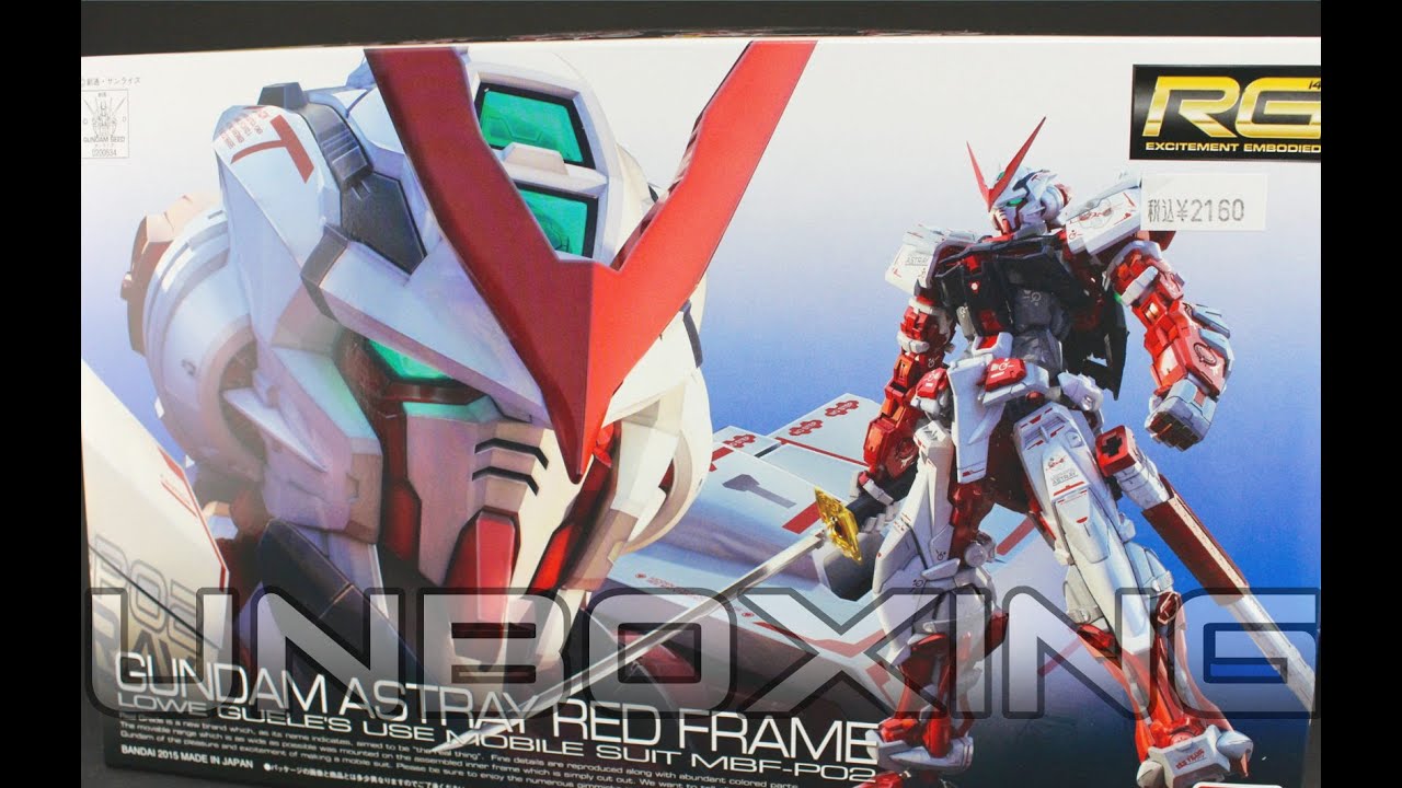RG Gundam Astray Red Frame Review Part 1: Unboxing - YouTube
