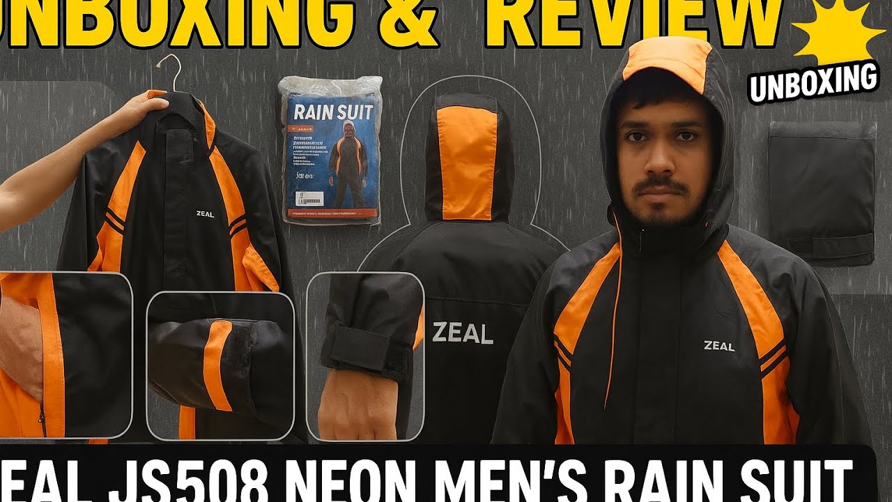 Zeel JS508 Neon Rain Suit Review | Best Bike Raincoat for Men in 2025 ...