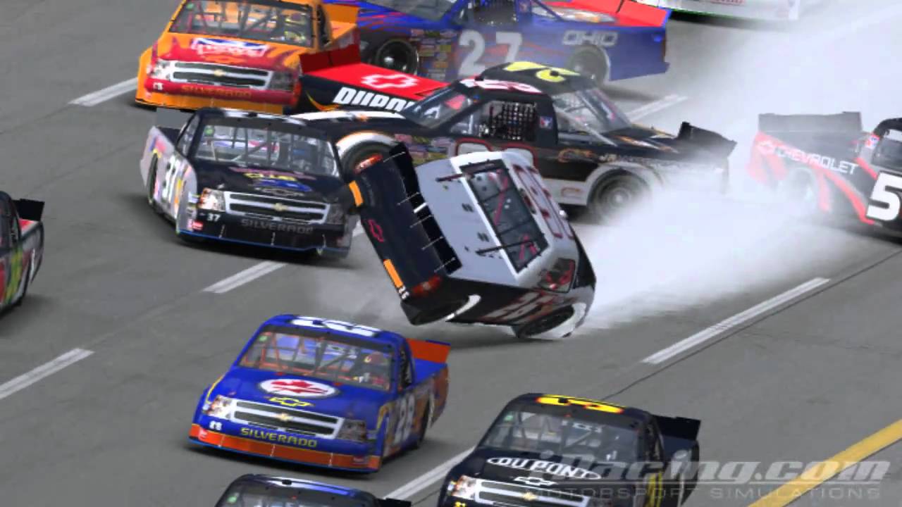iRacing Big Crash at Talladega - YouTube