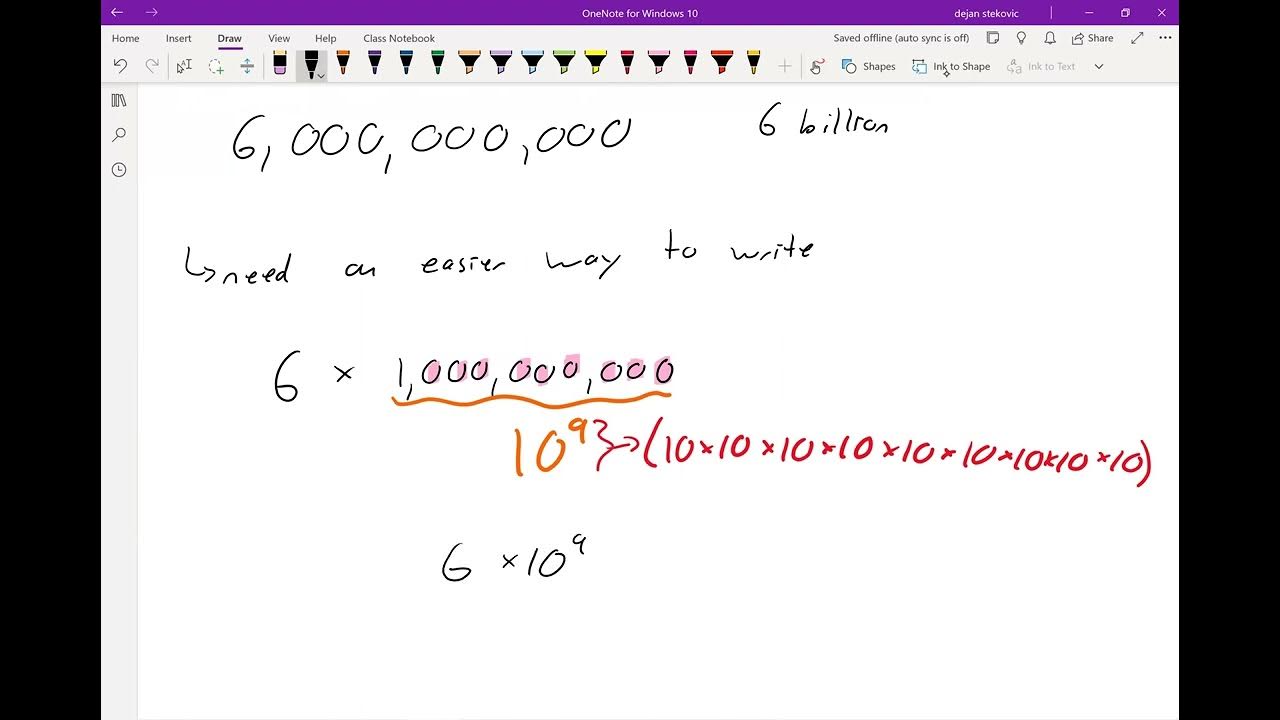 CHEM101 5 2 Scientific Notation Large Numbers - YouTube