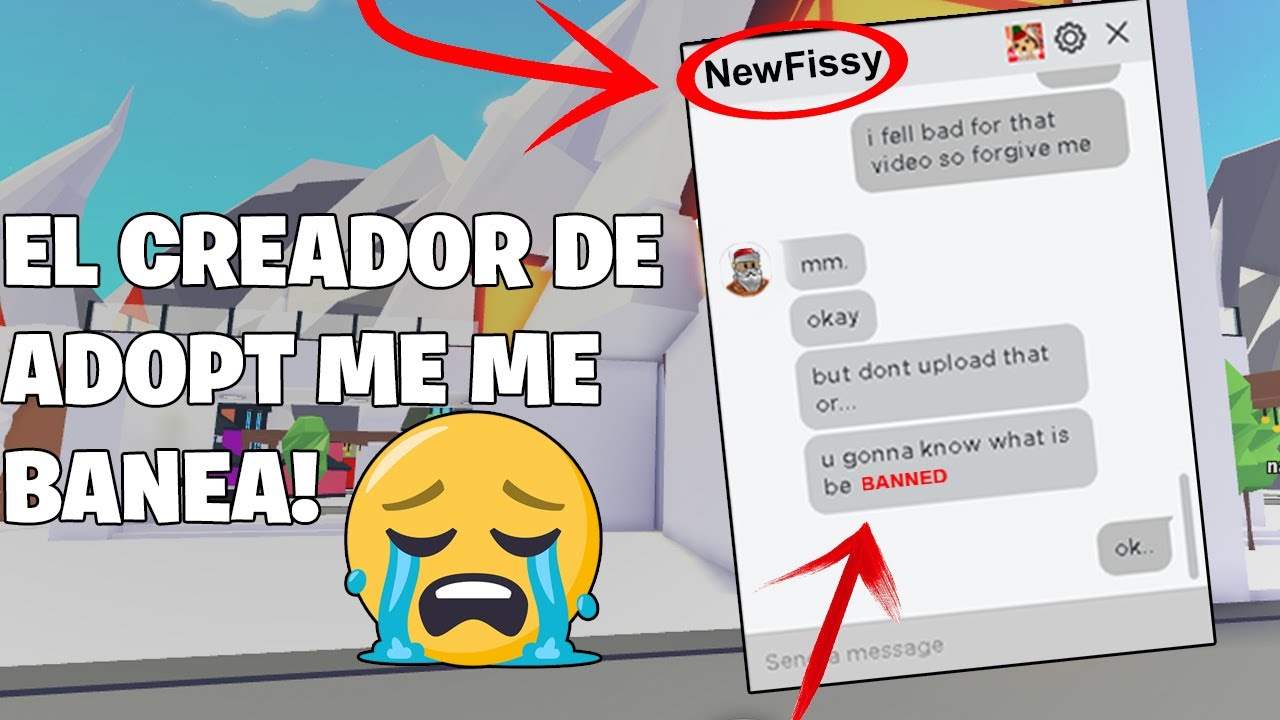 EL CREADOR DE ADOPT ME (NewFissy) ME ACOSA POR EL CHAT DE ROBLOX 2020 ...
