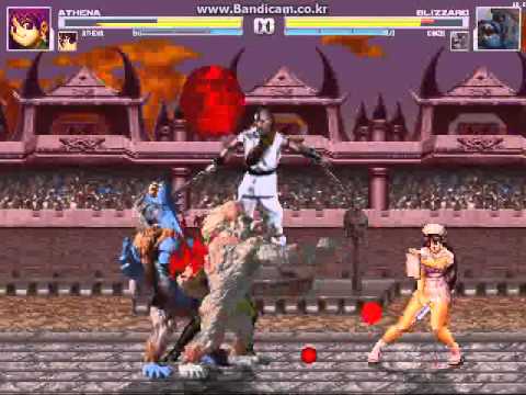[MUGEN] Athena heidern & nurse VS Blizzard & Chaos - YouTube