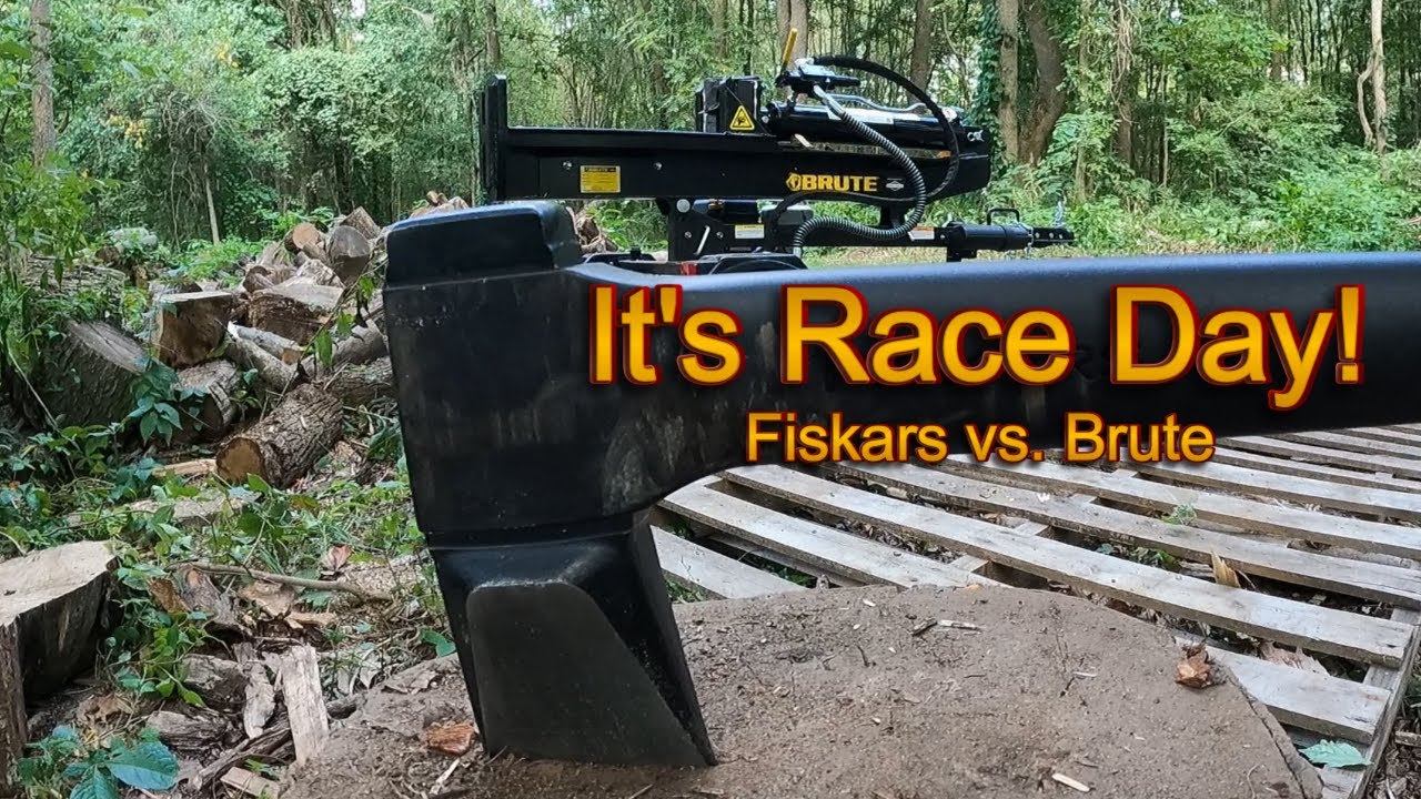 Race Day, Splitting Axe vs. Hydraulic Log Splitter - YouTube