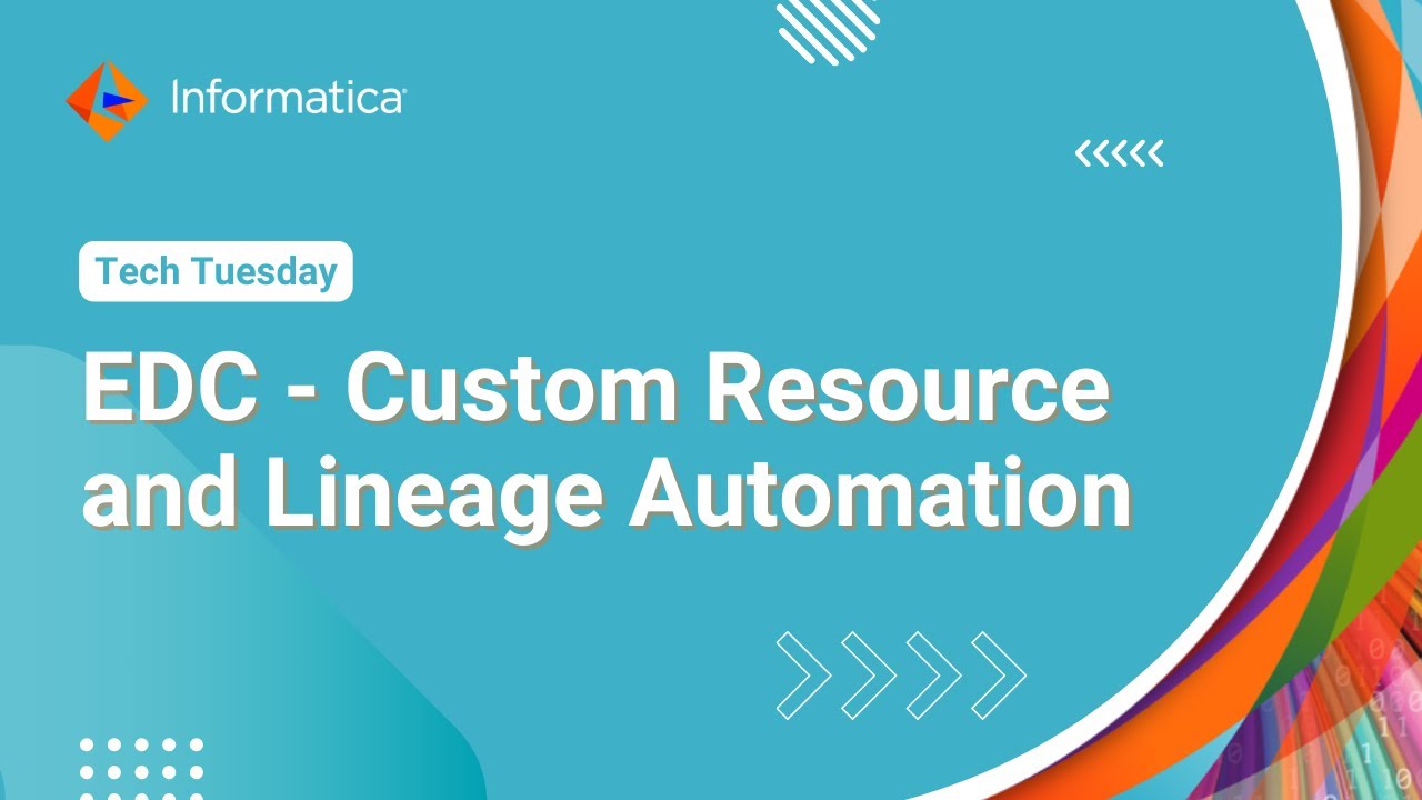 EDC - Custom Resource and Lineage Automation - YouTube