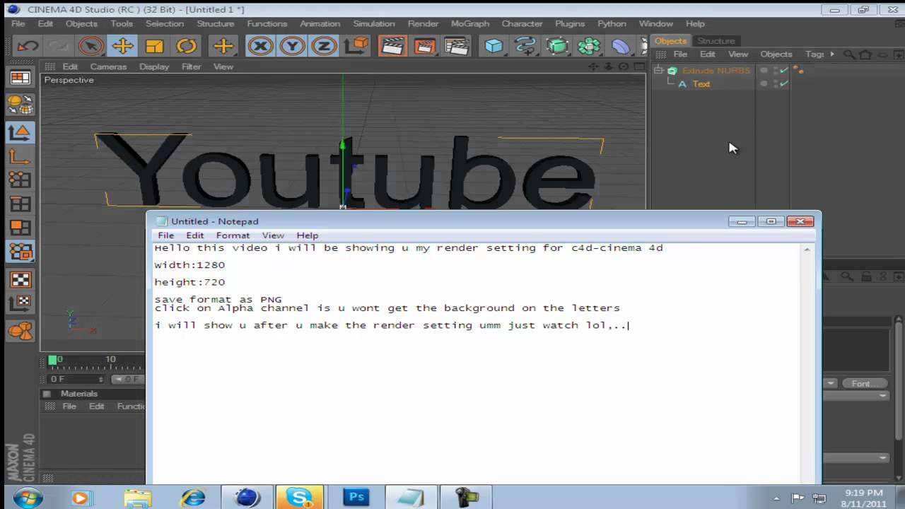 My c4d render setting - YouTube