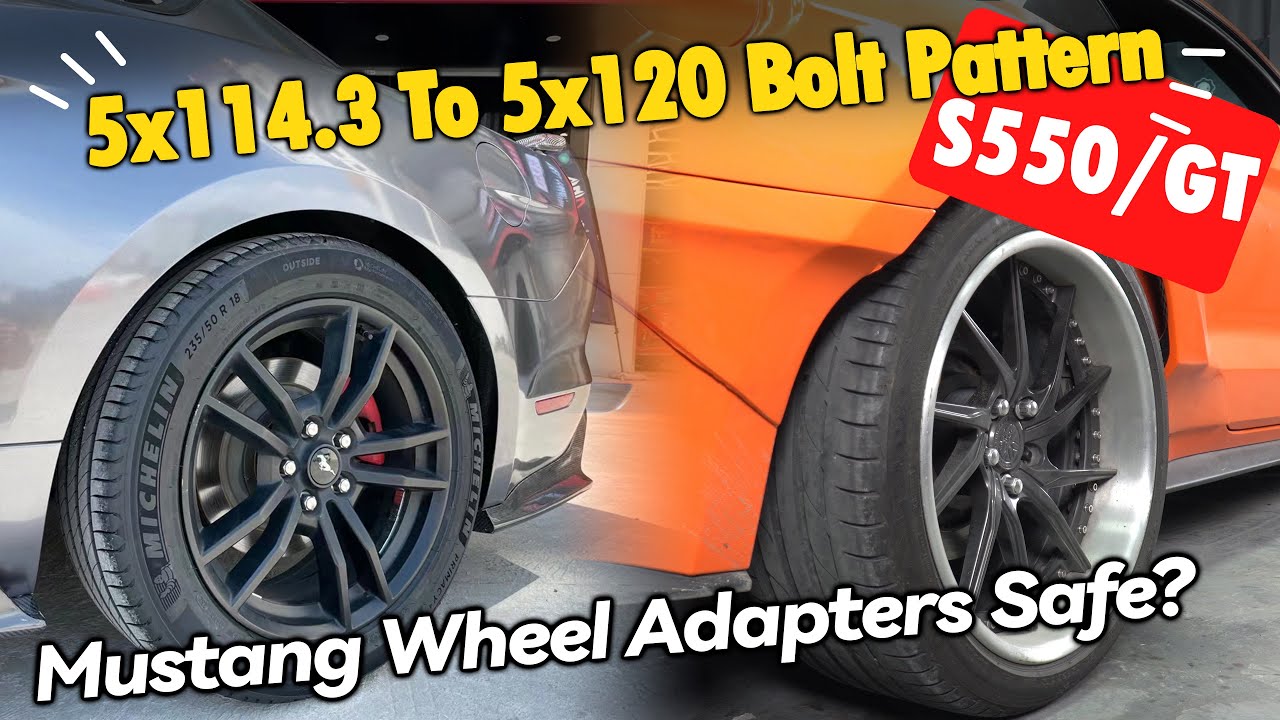 Mustang Wheel Adapters: 5x114.3 to 5x120 Bolt Pattern Conversion SAFELY ...