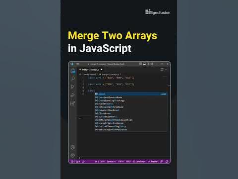 Merge 2 Arrays in JavaScript - YouTube