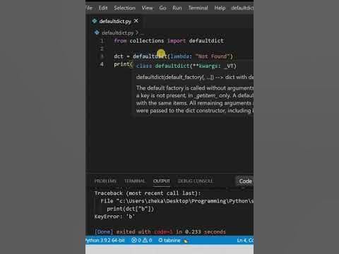 Python: How to Avoid KeyError with defaultdict - YouTube