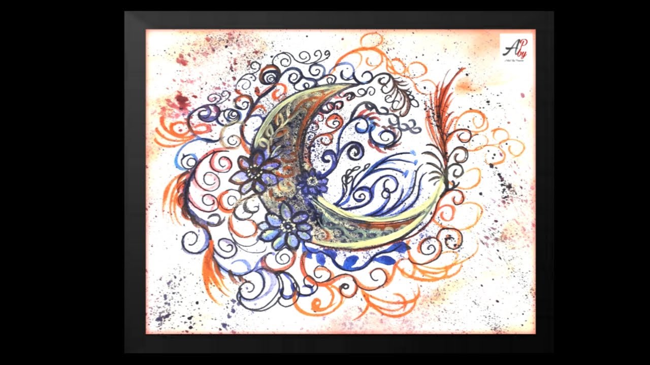 Easy Crescent Moon Painting || Crescent Moon Painting For Beginners ...