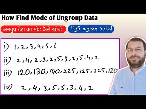 How find mode of ungrouped data in statistics | how find modal value in ungroup Data| Sir Nadeem ...