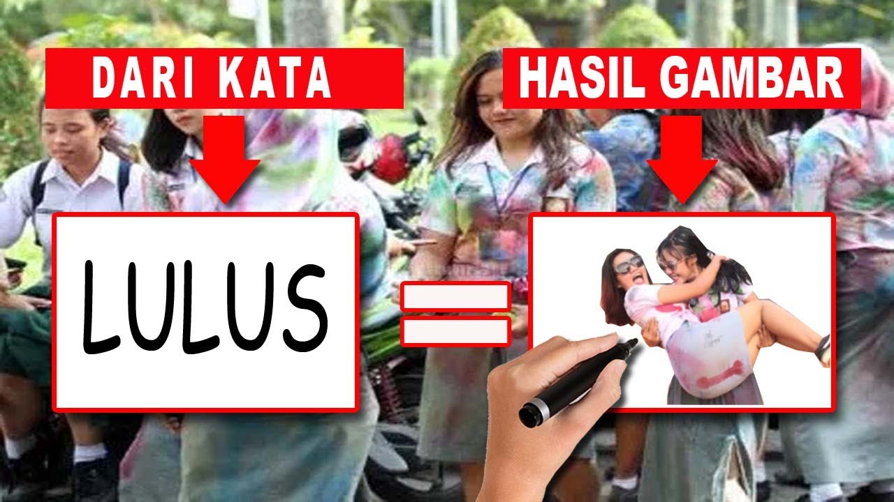 VIRAL!!! Menggambar kata LULUS menjadi gambar anak SMA rayakan ...