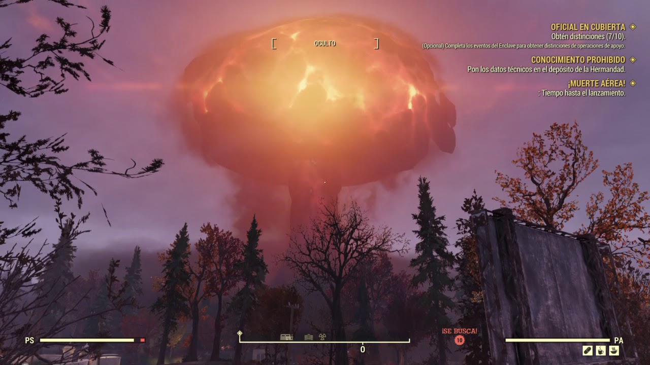 Fallout 76/ Explosión nuclear de cerca uwu - YouTube