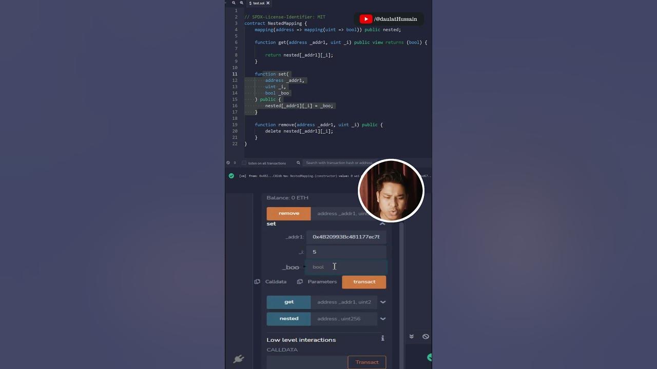 Solidity Nested Mapping Solidity Course Youtube