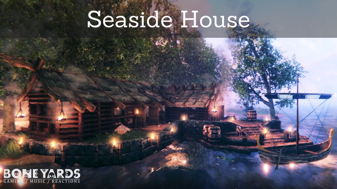Valheim - How to Build a Seaside House - YouTube