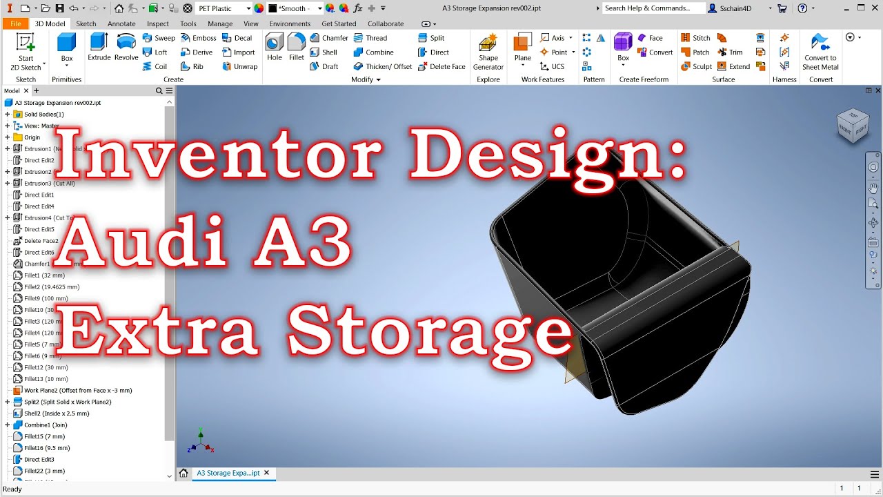 Inventor Design: Audi A3 Extra Storage - YouTube