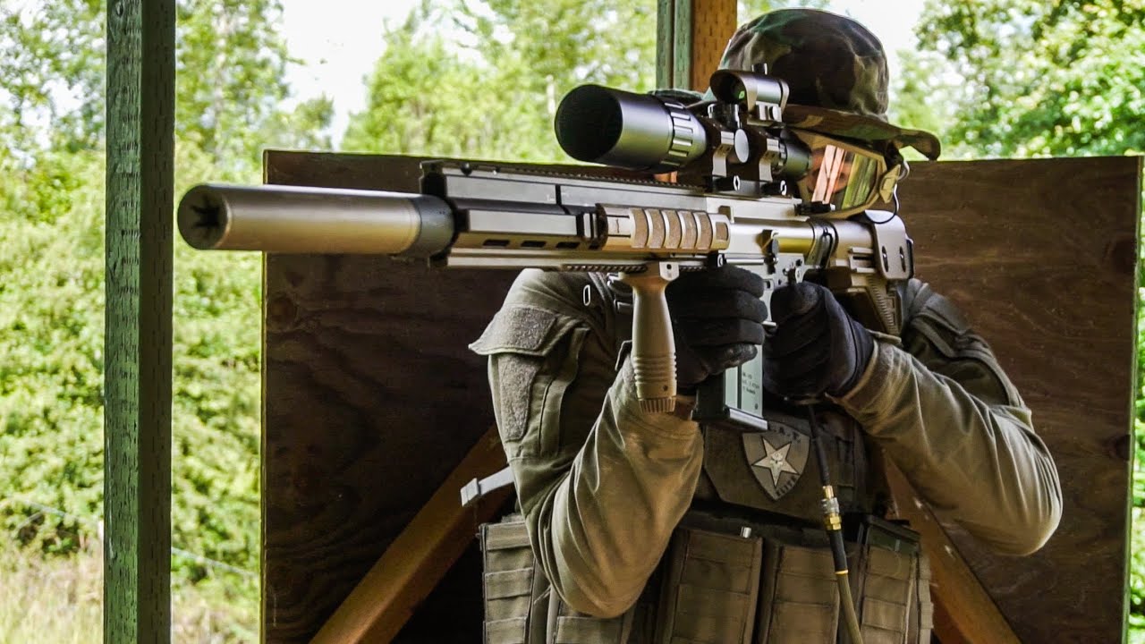 Airsoft War AGM MG42, H&K G28, @ TAAGS! - YouTube