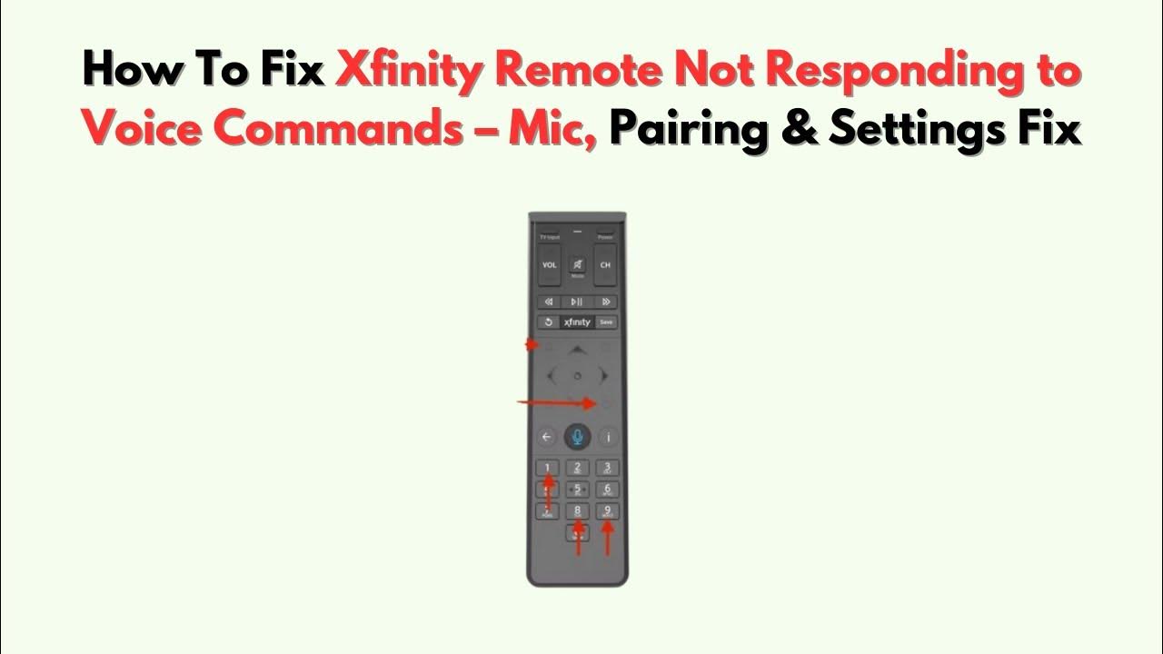 How To Fix Xfinity Remote Not Responding to Voice Commands – Mic, Pairing & Settings Fix - YouTube