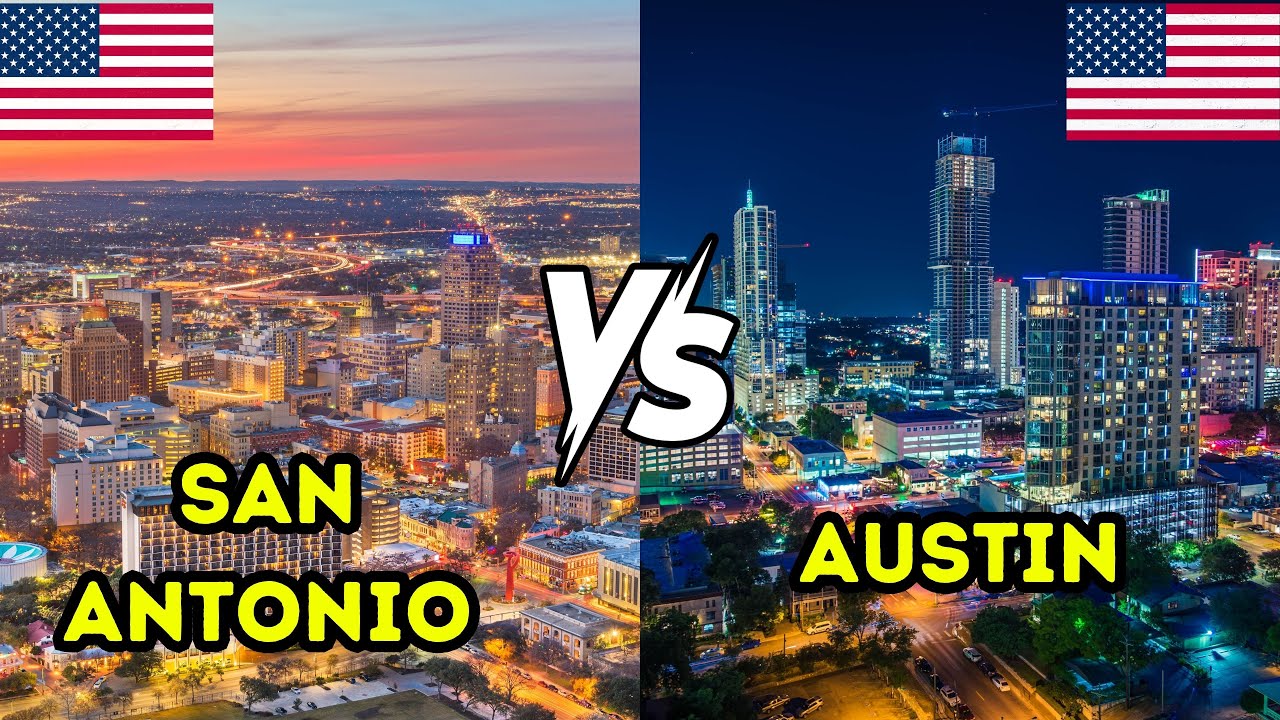 San Antonio 🇺🇸 vs Austin 🇺🇸 - Comparing Cities - YouTube