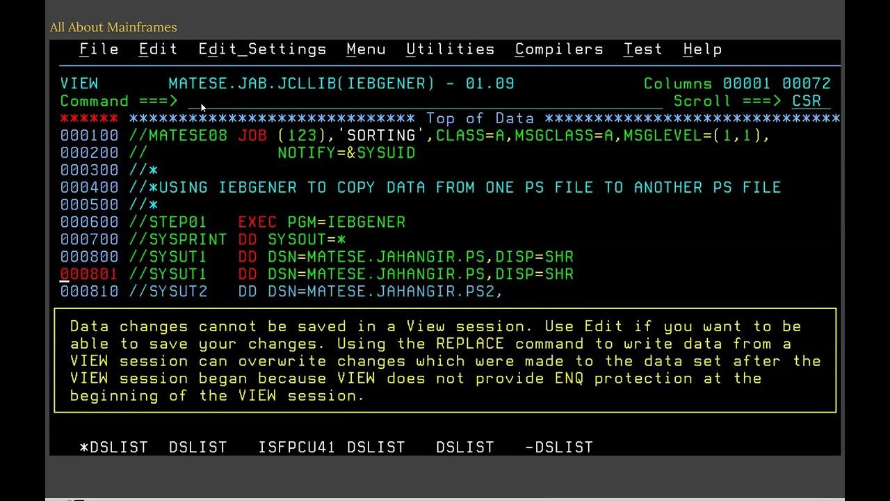 IEBGENER and SORT | All About Mainframes - YouTube