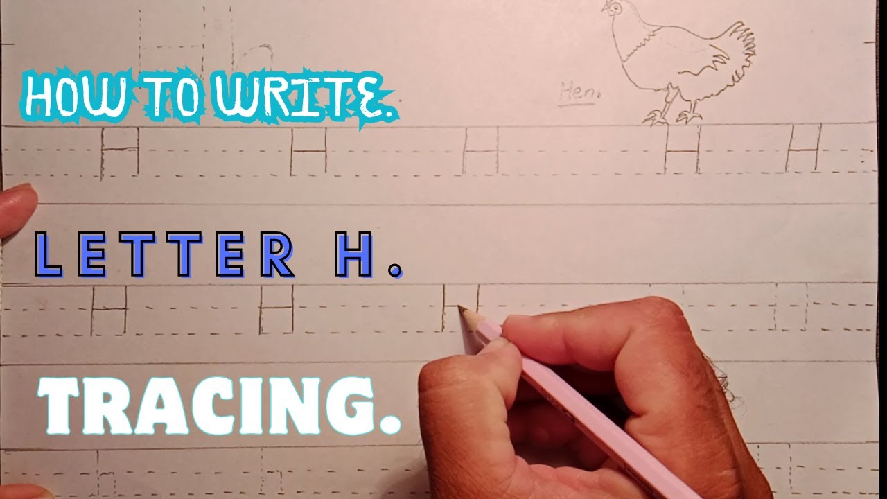 Trace the letter H | How to write the letter H | trace the letters ...
