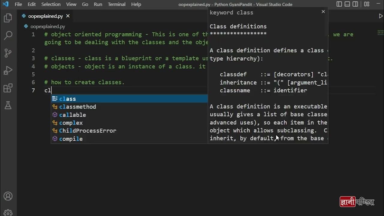 Classes And Objects In Python | Lecture 67 | Python For Beginners - Youtube