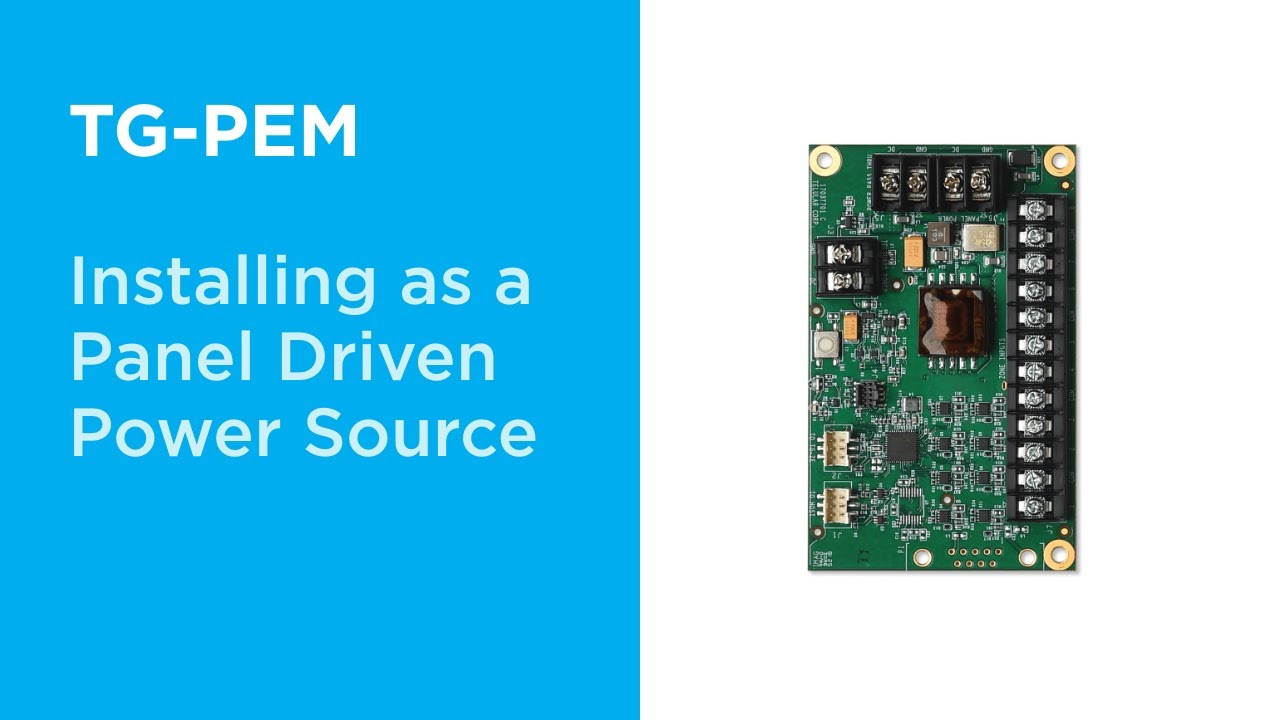 How to Install the TG-PEM as a Panel Driven Power Source - YouTube
