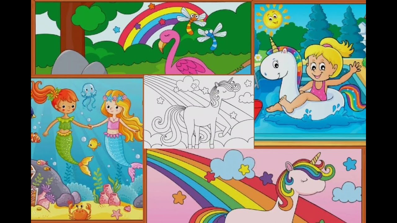 Cute Cartoon Coloring - Drawing Games Play Store - YouTube