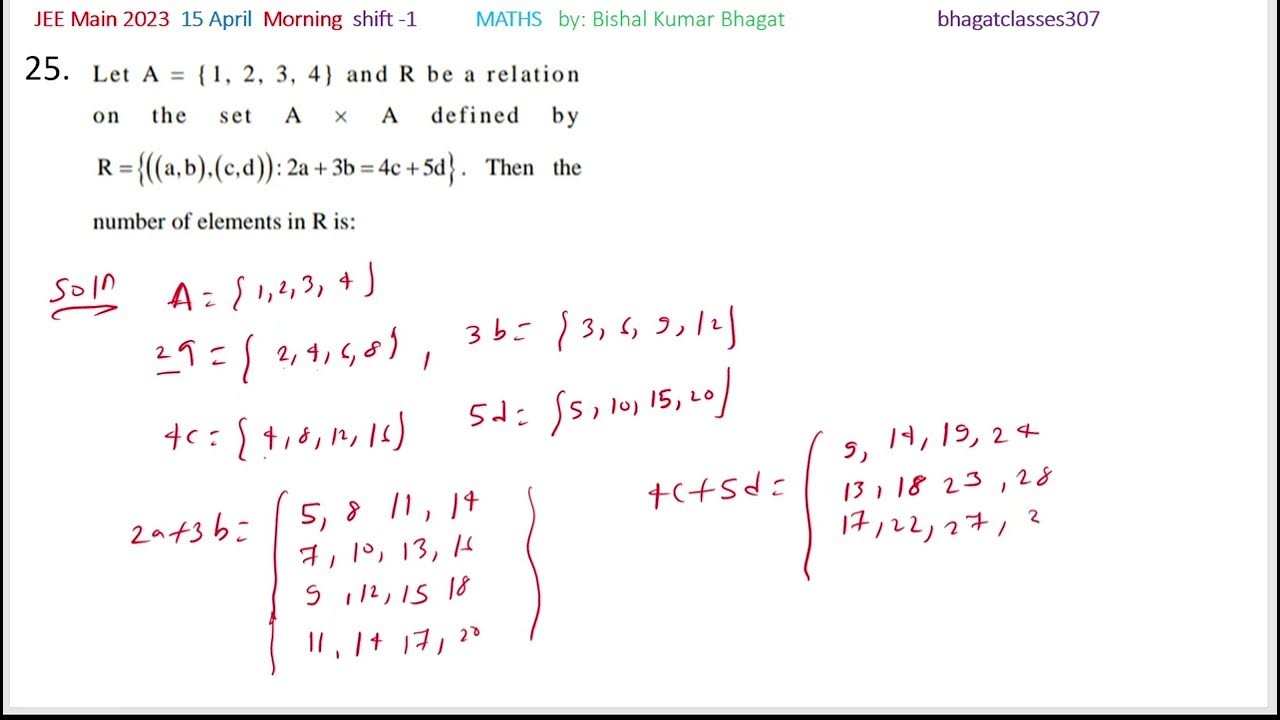 Let A = {1, 2, 3, 4} and R be a relation on the set A × A defined by R ...