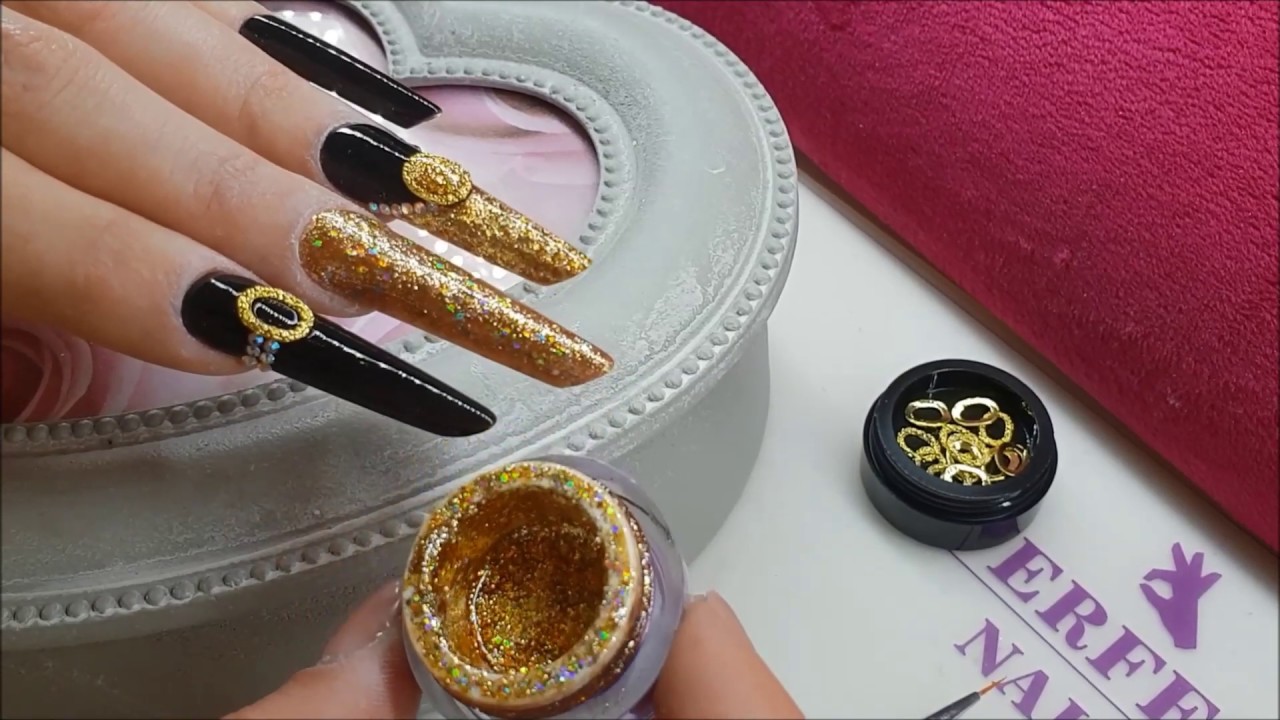Liquid Stone Gel - Gold EN - Perfect Nails - YouTube