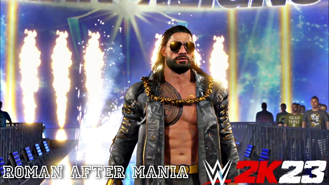 WWE2K23 - ROMAN REIGNS EPIC ATTIRE AND ENTRANCE + PYRO ⚡ #rawaftermania ...
