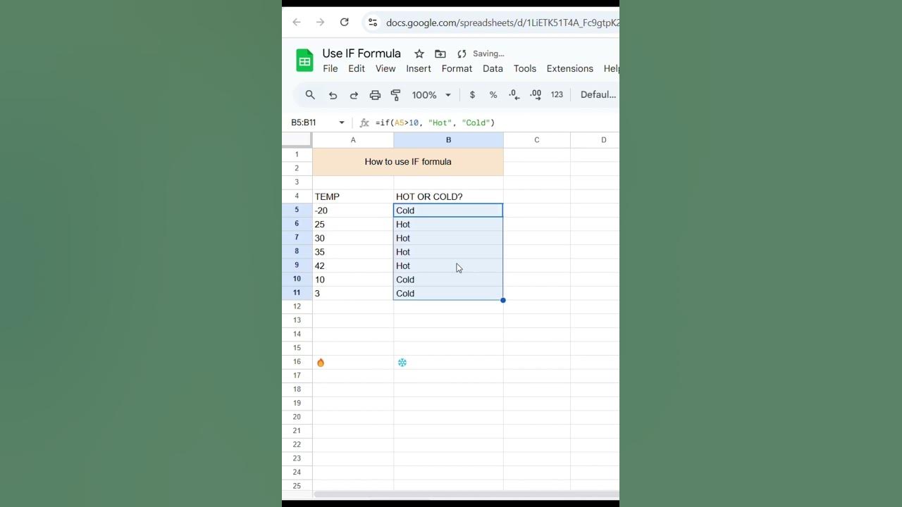 How to use IF formula in Google Sheets #tutorial #googlesheetstutorial #googlesheets #ifformula ...