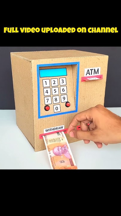how to make ATM , automatic cardboard atm making , best school project ...
