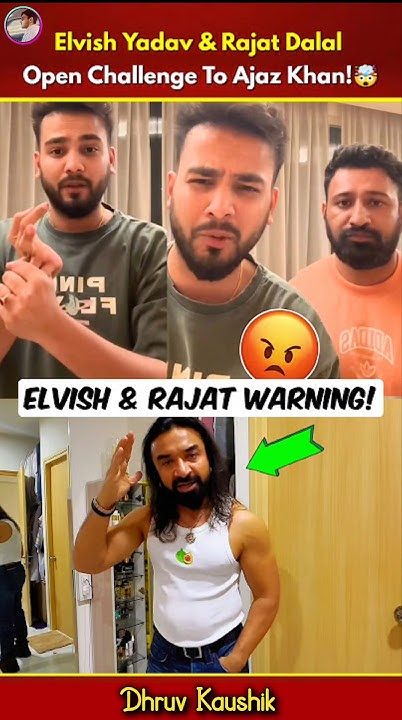 Elvish Yadav and Rajat Dalal Challenge Ajaz Khan | Elvish Yadav Vlogs #shorts #dhruvkaushik # ...