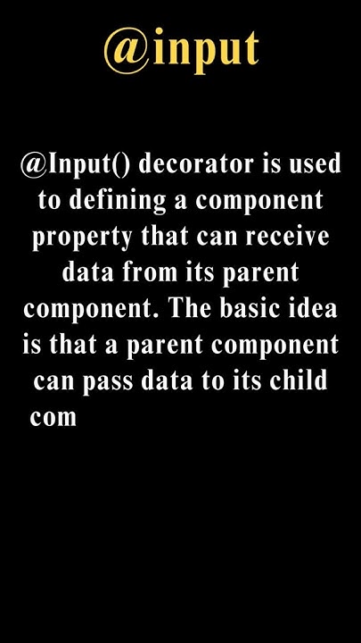 Angular interview questions? @input decorator? #coding #angular #css # ...
