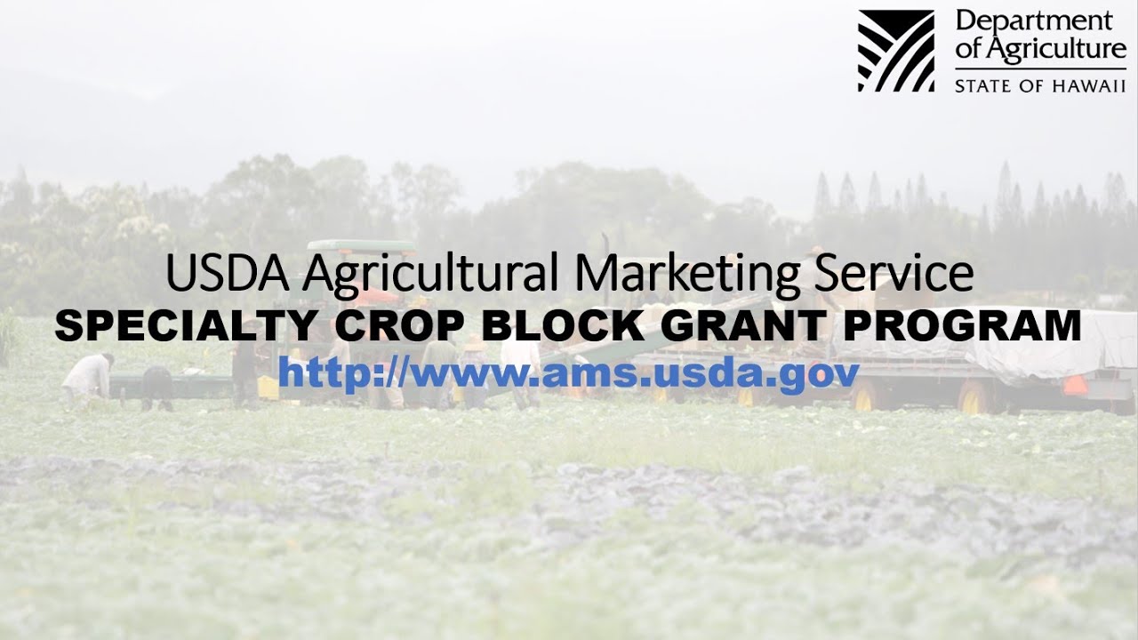 Specialty Crop Block Grant Program 2023 Webinar - YouTube