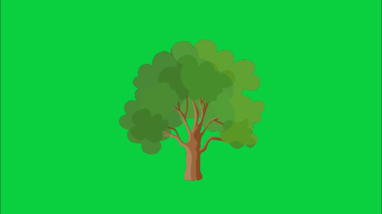 tree animated green screen video for Youtubers copyright free. - YouTube