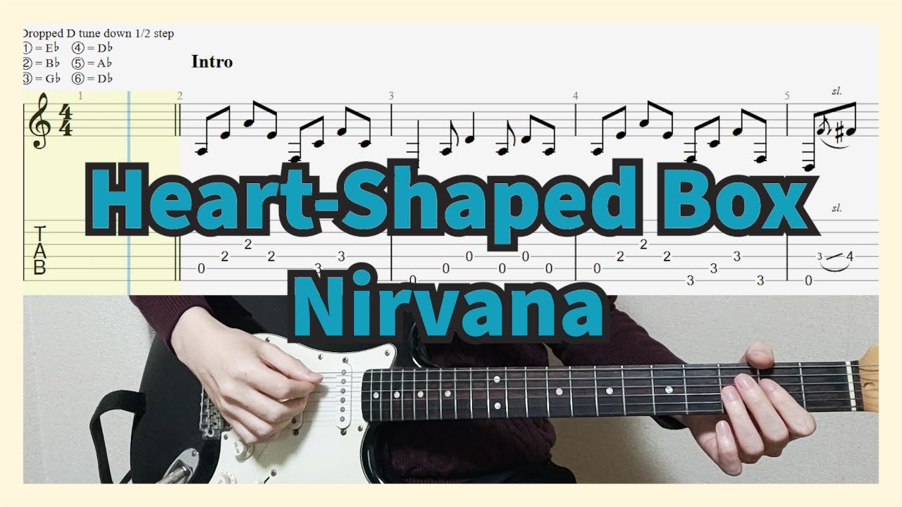 Heart-Shaped Box - Nirvana Guitar Cover with Tab - YouTube