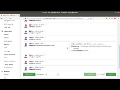 17 - Activity Audit log - Matomo Analytics Training - YouTube